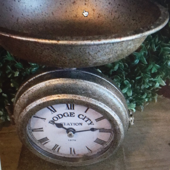 Accents | Rustic Farmhouse Galvanized Vintage Scale Clock | Poshmark